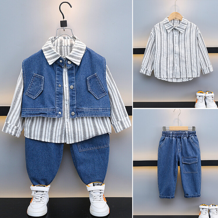 家有萌宝&牛仔三件套挂-童装批发采购_生意网